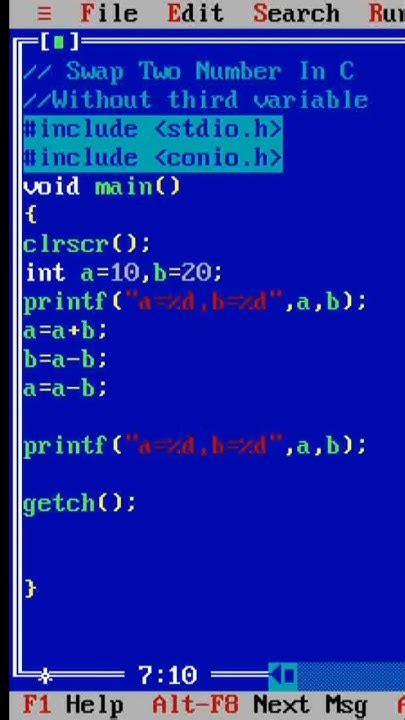 Swapping Of Two Numbers Without Using Third Variable Coding Shorts Learncoding Youtube