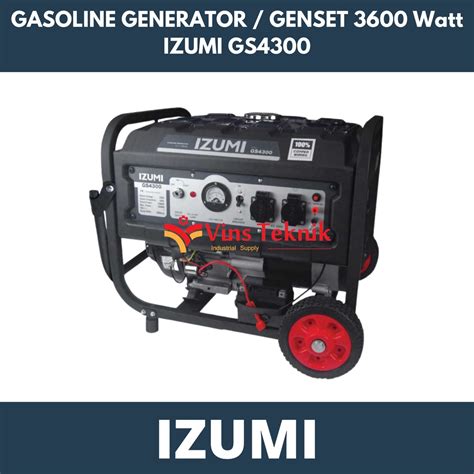 Jual Mesin genset listrik 3300watt generator GS4300 IZUMI GS 4300 ...