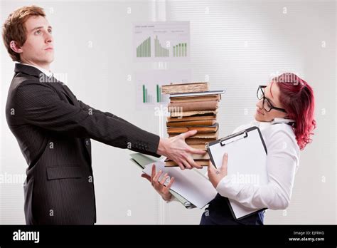 Bias Gender Annoyances At Work In The Office Stock Photo Alamy