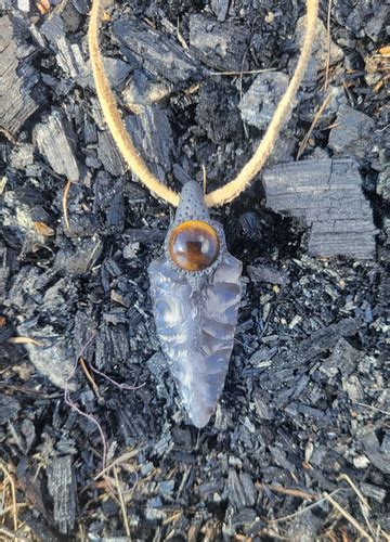 Wilderness Arrowhead Pendant With Clay And Stone Carley Rabbit