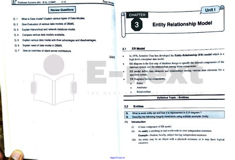 Bsc Cs Dbms Notes 2 Entity Relationship Model Bsc Computer Science