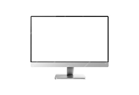 Premium Psd Modern Silver Computer Monitor Blank Screen Display Technology Desktop Gadget Mockup