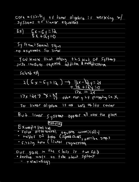 Math 235 Linear Algebra Section 1 Core Activity Of Linear Algebra