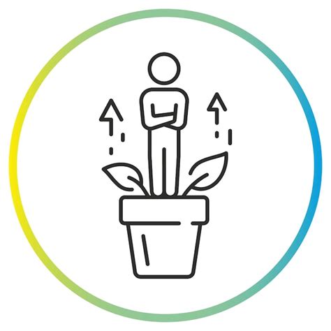 Icono De Persona De Talento De Crecimiento Vector Premium