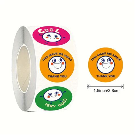 200개 스티커롤 15인치 귀여운 표현 보상 스티커 교사 성인 부모 교실 학교 직장 연구 훈련 스티커 수 Temu