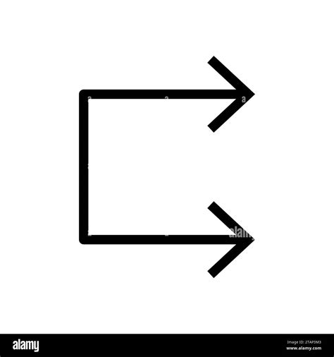 Vector Line Icon Arrow Replace Pointing In One Direction On A Black Outline Switch And Transfer