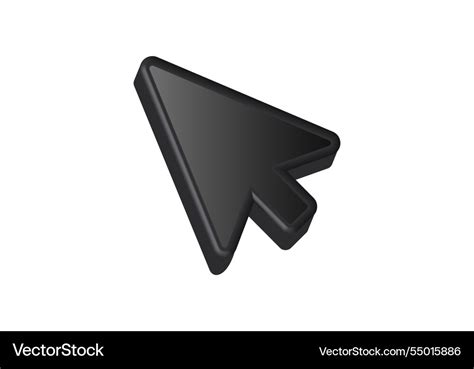 Black Computer Mouse Cursor Pointing Right Vector Image