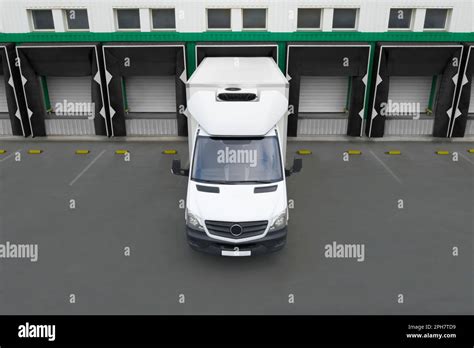 Truck Near Loading Dock Of Warehouse Outdoors Logistics Center Stock Photo Alamy