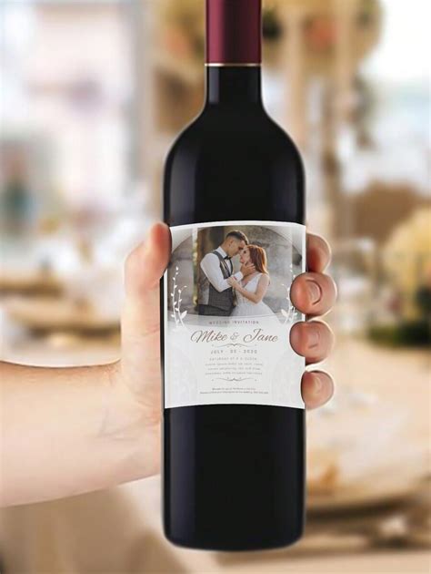 Custom Photo Wine Bottle Labels Personalized Wine Labels Engagement