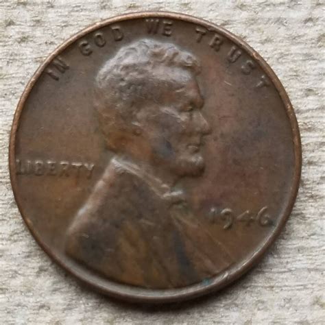 1946 Very Rare Error Lincoln Wheat Penny Reverse Side Error Etsy