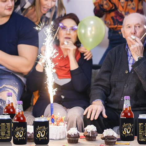 80th Birthday Decorations For Men Women Happy Eighty