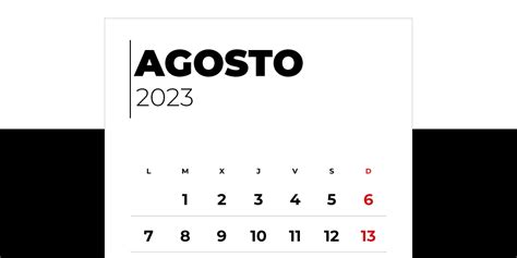 📆 Calendario Agosto 2023 Pdf Gratis Para Imprimir