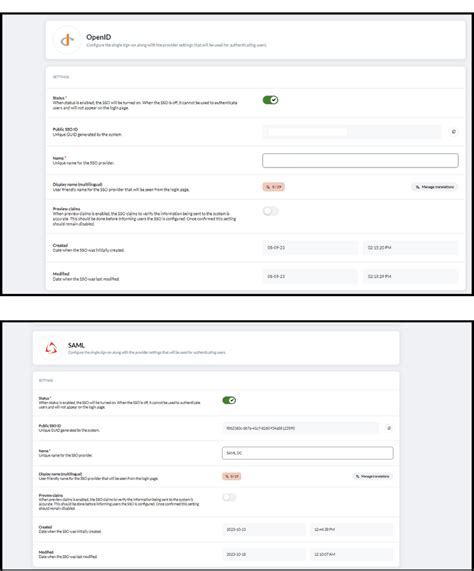 Single Sign On Sso Configure Sso Setting Blue