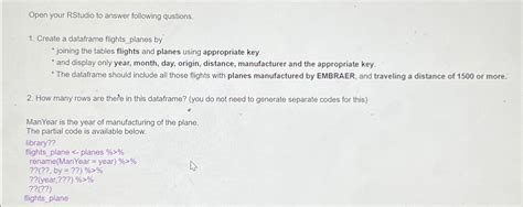 Solved Open Your RStudio To Answer Following Qustions Create Chegg