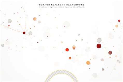 Premium Psd Abstract Geomatric Connection Structure With Dots And Lines
