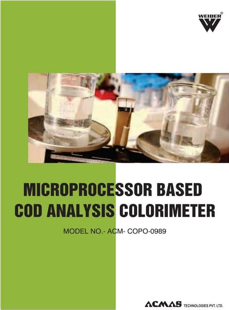 Microprocessor Based Cod Analysis Colorimeter By Acmas Technologies Pvt Ltd Pdf