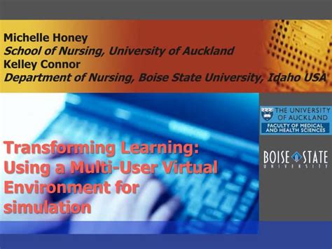 transforming learning using a multi user virtual environment for