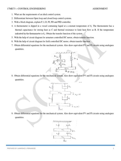 Control Engineering Vtu Pdf Telecommunications Engineering Systems Theory