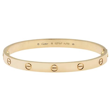 Cartier Love Bangle Bracelet 18k Yellow Gold At 1stdibs
