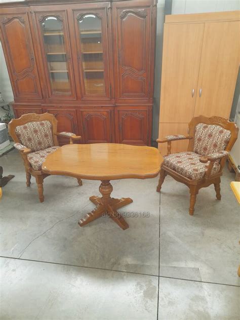 Масивен Комплект Маса 2 бр Кресла внос от Германия Друга мебел Мебели за дома и офиса