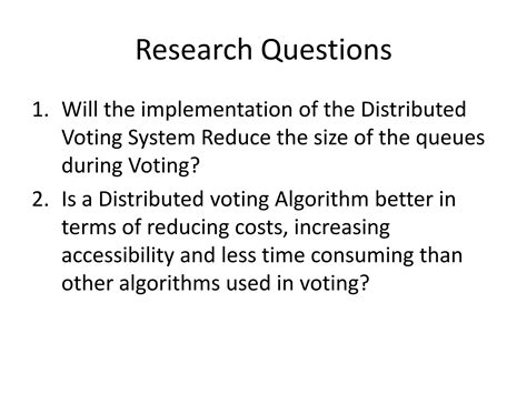 distributed algorithm for electronic voting system ppt