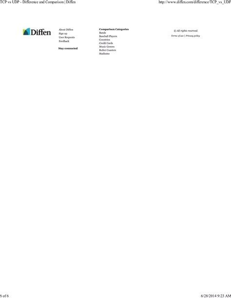 Tcp Vs Udp Difference And Comparison Diffen Pdf