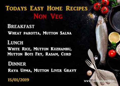 Today Menu | The Food Corner