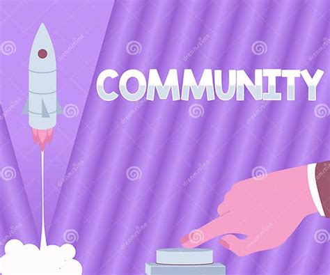 Hand Writing Sign Community Business Concept Group Of Showing With A Common Characteristics