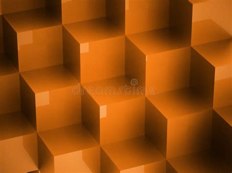 Orange Abstract Cubes Background Stock Illustration Illustration Of Light Futuristic 49303113