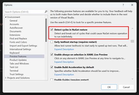 remove nuget cycle detection feature flag · issue 9315 · dotnet