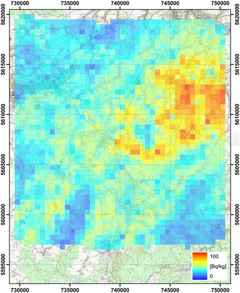 232 Th Activity Concentration Of The Composite Mapping Area B1 Dtk25 C Download Scientific