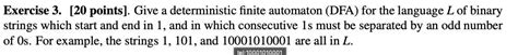 Solved Exercise Points Give A Deterministic Finite Chegg