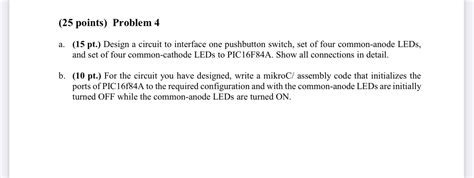solved 25 ﻿points ﻿problem 4a 15 ﻿pt ﻿design a circuit