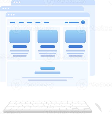 Web UI UX Design Web Development Digital Industry Illustration PNG