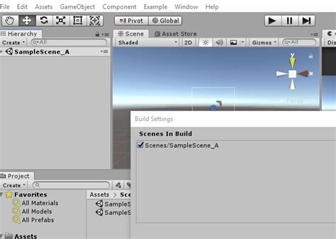 multi scene launching of build as is from unity how