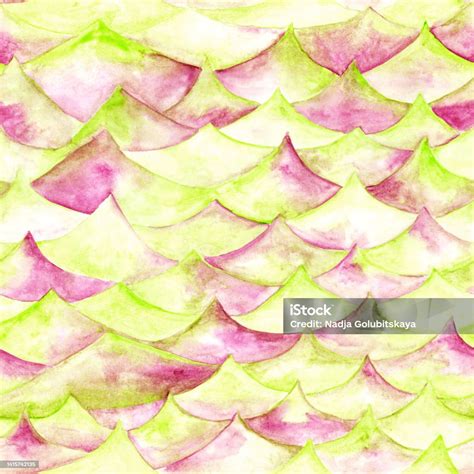 수채화는 매끄러운 패턴을 물결칩니다 손으로 그린 노란색과 갈색 아나나스 피부 끝없는 인쇄 파도가 백그라운드에서 반복됩니다 추상적인 바다 벽지 귀여운 파도 배경 여름 일러스트