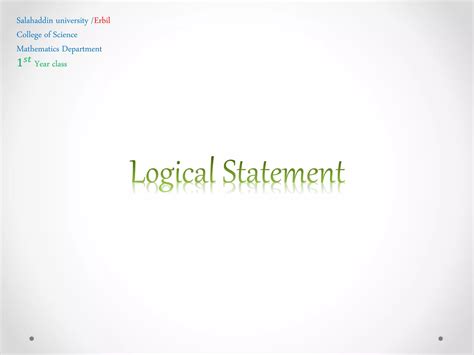 Logical Statementpptx Logical Statementpptx