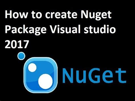 How To Create Nuget Package In Visual Studio YouTube