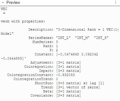 Estimate Vector Error Correction Model Using Econometric Modeler MATLAB Simulink