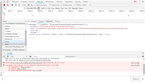 POST Conversation Send Internal Server Error Issue AfikDeri