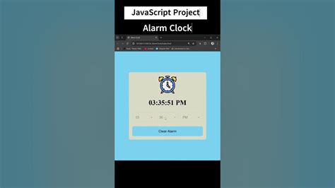 Create Alarm Clock Using Html Css And Js Day38 Javascript Project Alarmclock Codermr