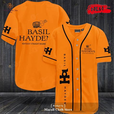 Basil Haydens Orange Baseball Jersey Macall Cloth Store Destination For Fashionistas