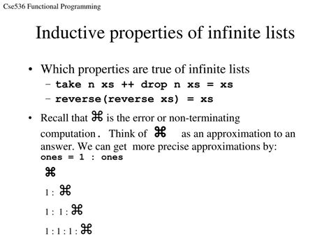 Ppt Programming With Streams Infinite Lists Vs Streams Normal Order