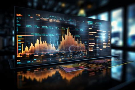 Innovative Finance Visualization Futuristic Holographic Projection