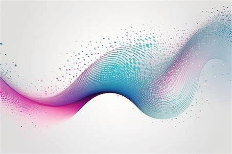 Flowing Dots Particles Wave Pattern Halftone Gradient Curve Shape