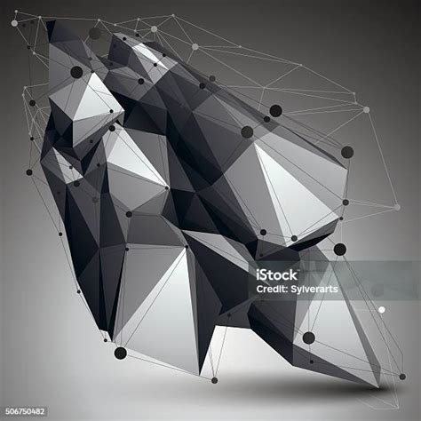 기하 신혼여행 중인 혼혈의 젊은 군인커플 흑백 다각형 구조에 운항선 메쉬형 현대적이다 0명에 대한 스톡 벡터 아트 및 기타 이미지 0명 3차원 형태 건설 산업