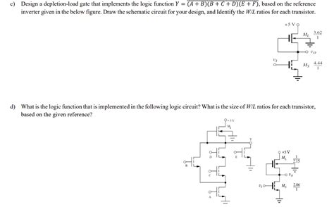 Solved C Design A Depletion Load Gate That Implements The