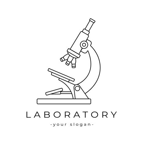 Microscope Laboratory Science Logo Monoline Style Logo Consider Incorporating A Stylized