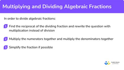 Multiplying And Dividing Algebraic Fractions GCSE Maths Guide