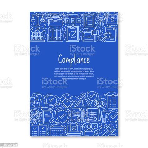 규정 준수 관련 개체 및 요소 손으로 그린 벡터 낙서 일러스트 레이션 컬렉션 포스터 다른 규정 준수 개체와 커버 템플릿 아이콘에 대한 스톡 벡터 아트 및 기타 이미지